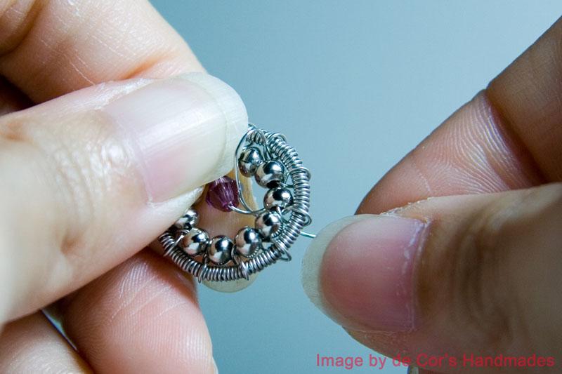 Step By Step Wire Jewelry Tutorial: Layered Coiling Crystal Pearl ...