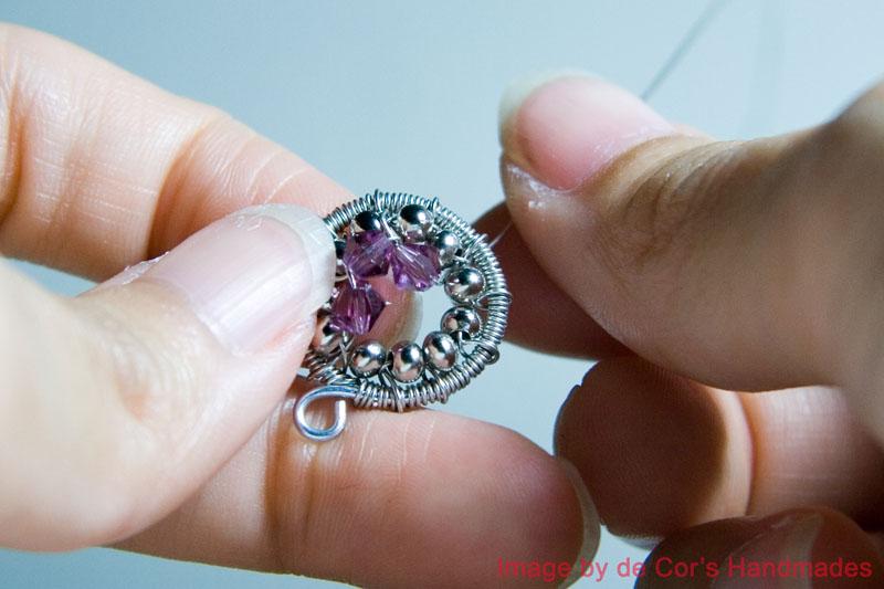 Step By Step Wire Jewelry Tutorial: Layered Coiling Crystal Pearl ...