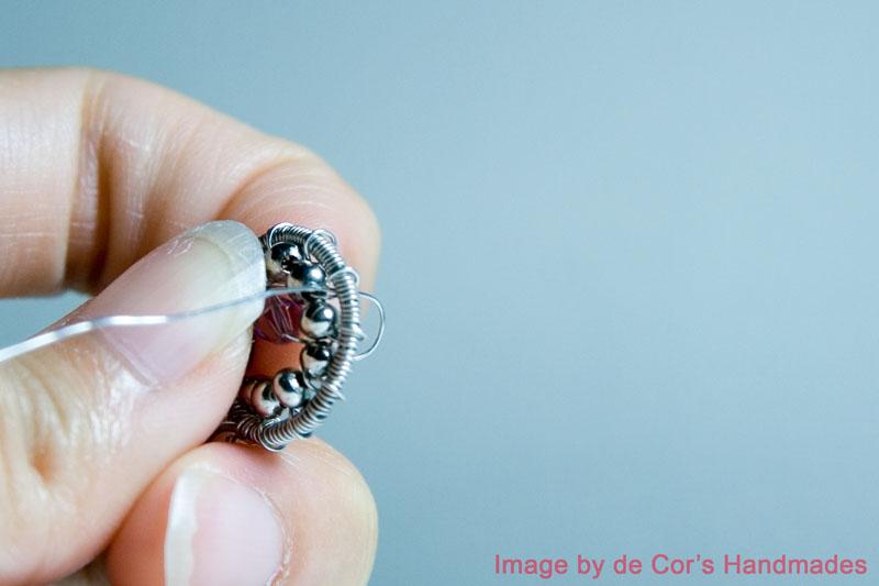Step By Step Wire Jewelry Tutorial: Layered Coiling Crystal Pearl ...