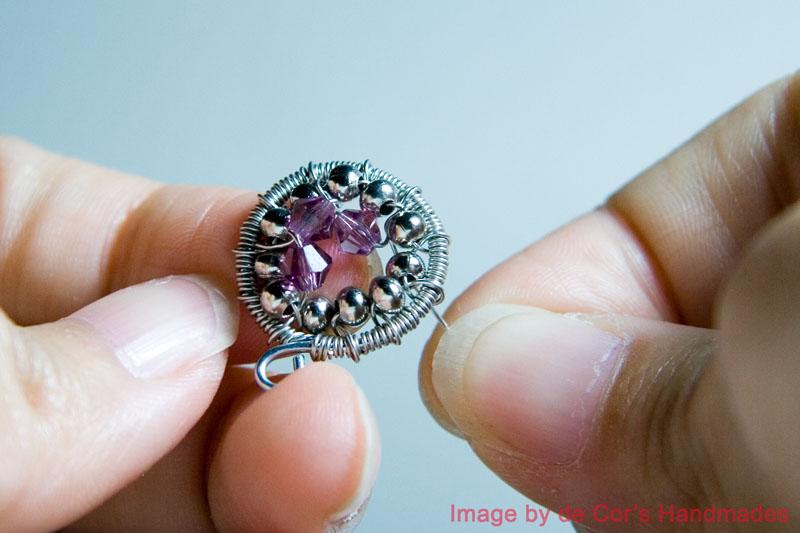 Step By Step Wire Jewelry Tutorial: Layered Coiling Crystal Pearl ...