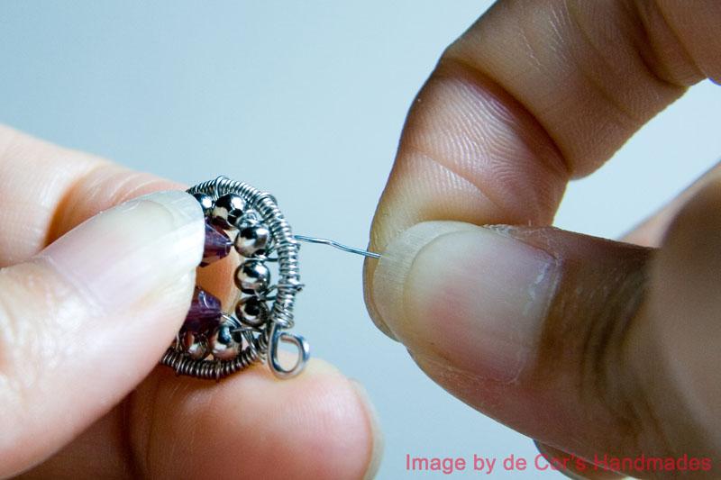 Step By Step Wire Jewelry Tutorial: Layered Coiling Crystal Pearl ...