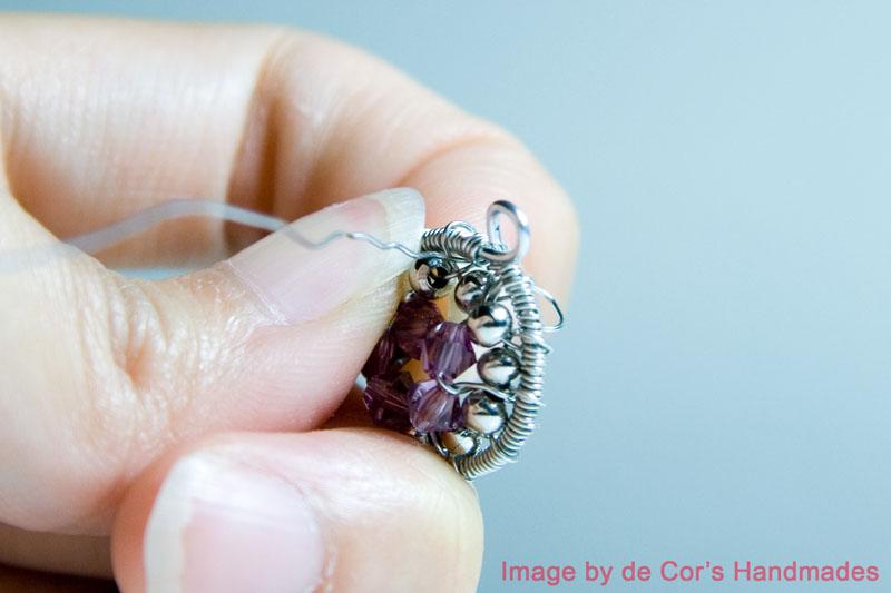 Step By Step Wire Jewelry Tutorial: Layered Coiling Crystal Pearl ...