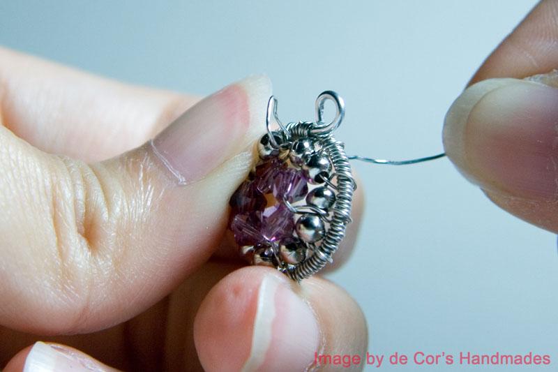 Step By Step Wire Jewelry Tutorial: Layered Coiling Crystal Pearl ...