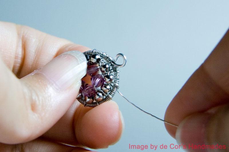 Step By Step Wire Jewelry Tutorial: Layered Coiling Crystal Pearl ...