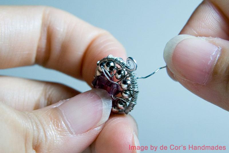 Step By Step Wire Jewelry Tutorial: Layered Coiling Crystal Pearl ...